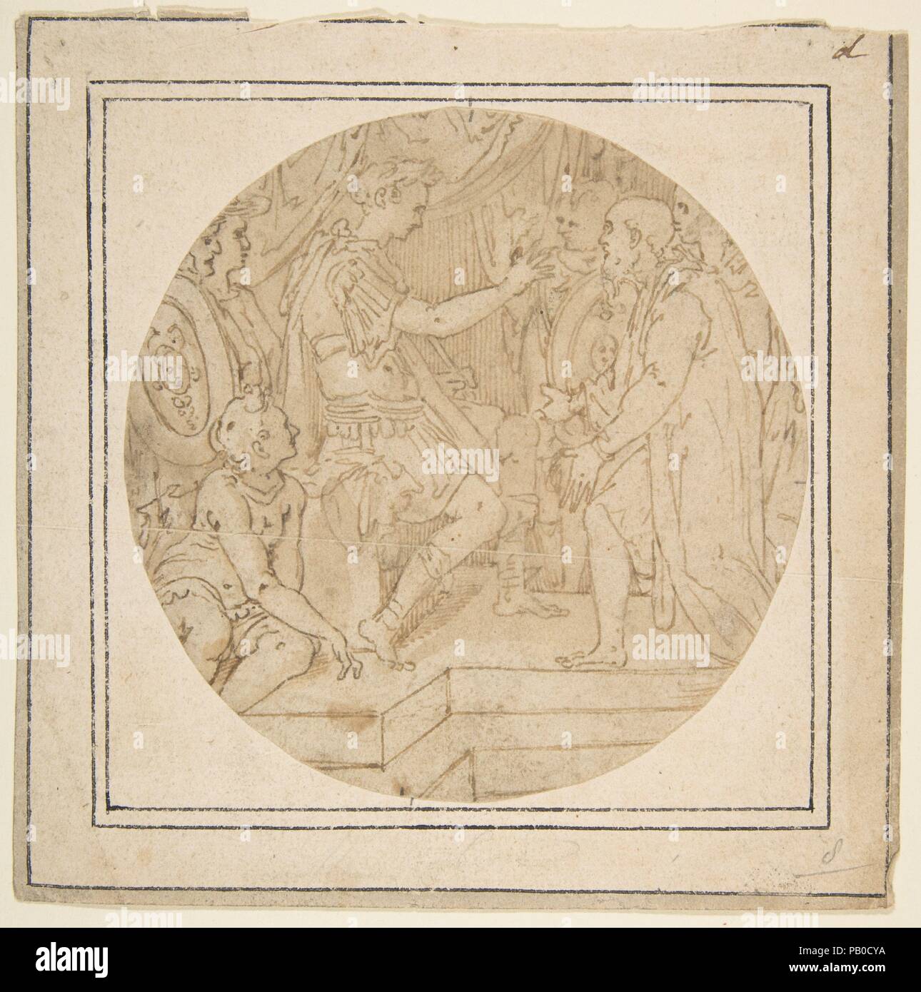Drawing of a Roman Emperor Receiving a Petition. Artist: After Federico ...