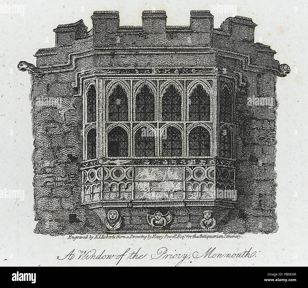 A window of the Priory, Monmouth Stock Photo - Alamy