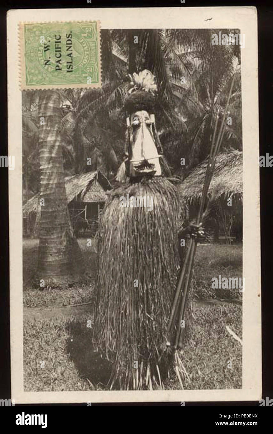 A Witu Islands (French Islands) dancer in full body mask, West New ...