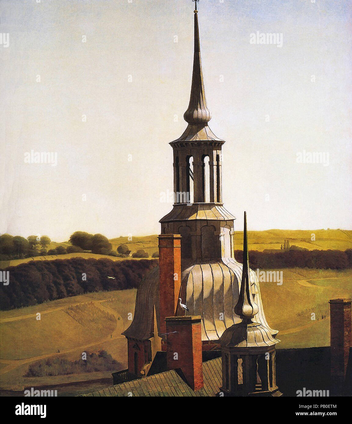 Kobke Christen - One of the Small Towers of Fredericksborg Castle Stock ...