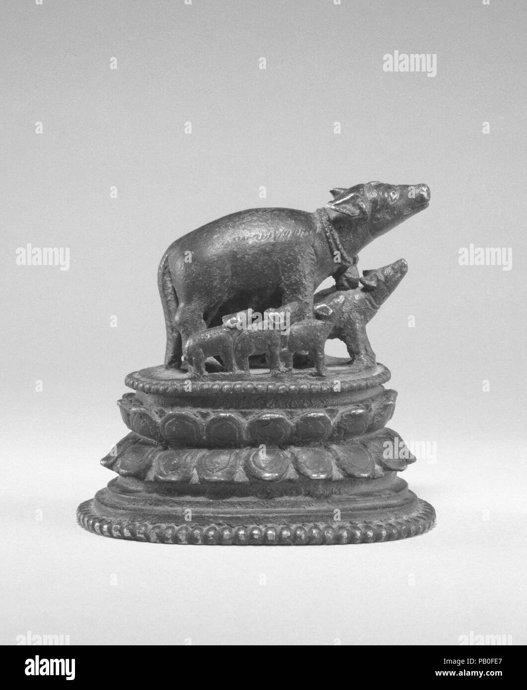 Marichi, the Goddess of Dawn, with Seven Pigs. Culture: India (Bihar ...