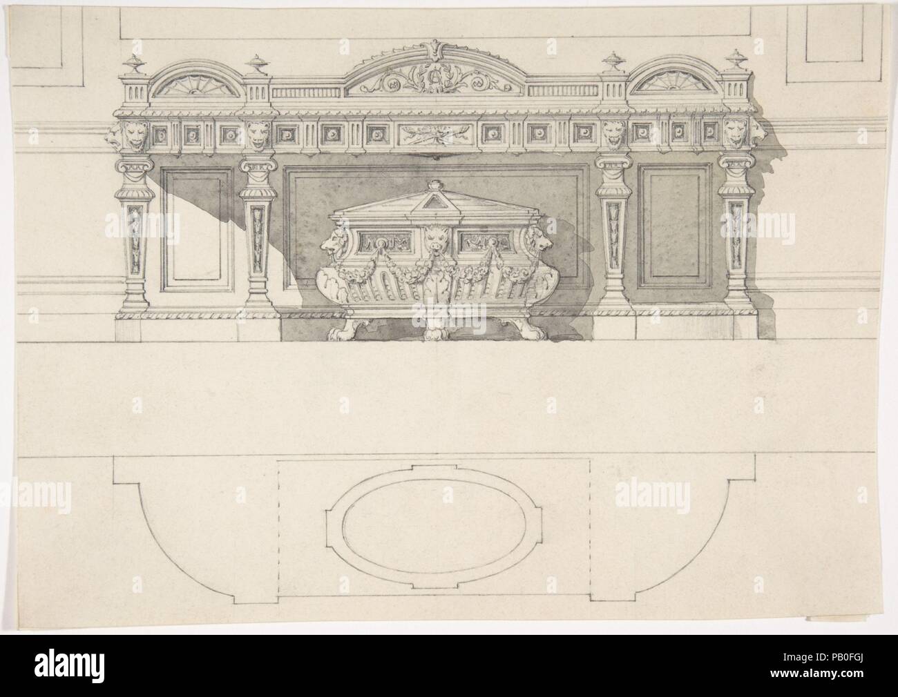 Free Standing Tomb and Canopy. Artist: Anonymous, British, 19th century. Date: second half 19th ...