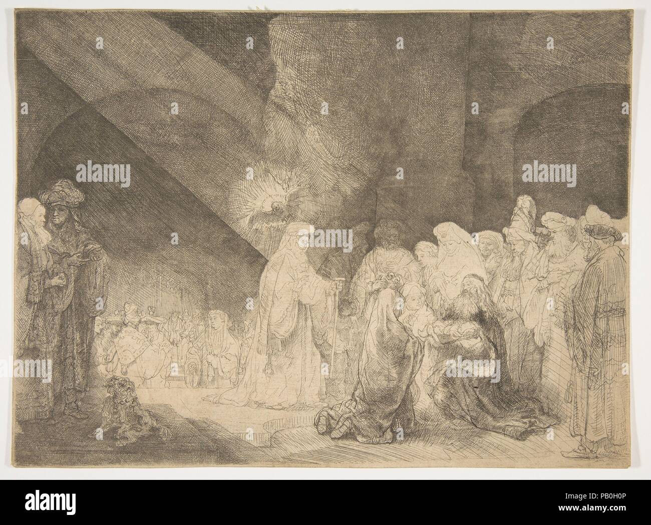 The Presentation in the Temple: Oblong Plate. Artist: Rembrandt ...