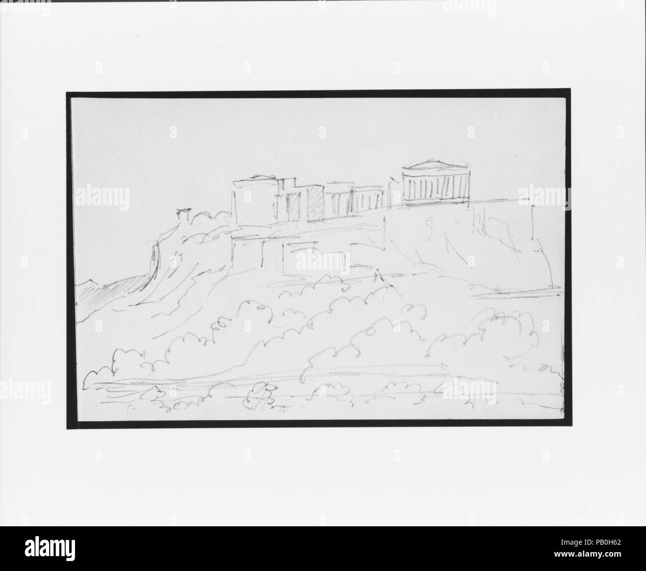 Sketch of Ancient Ruins on Hilltop (from Sketchbook). Artist: Mary Newbold Sargent (1826-1906 ...