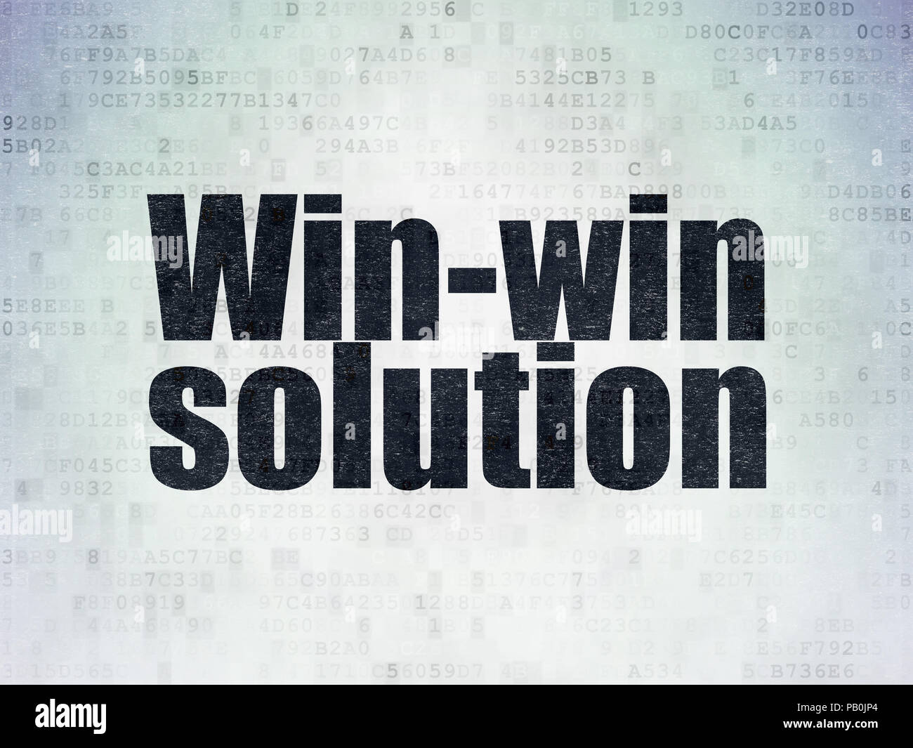 Business concept: Win-win Solution on Digital Data Paper background ...