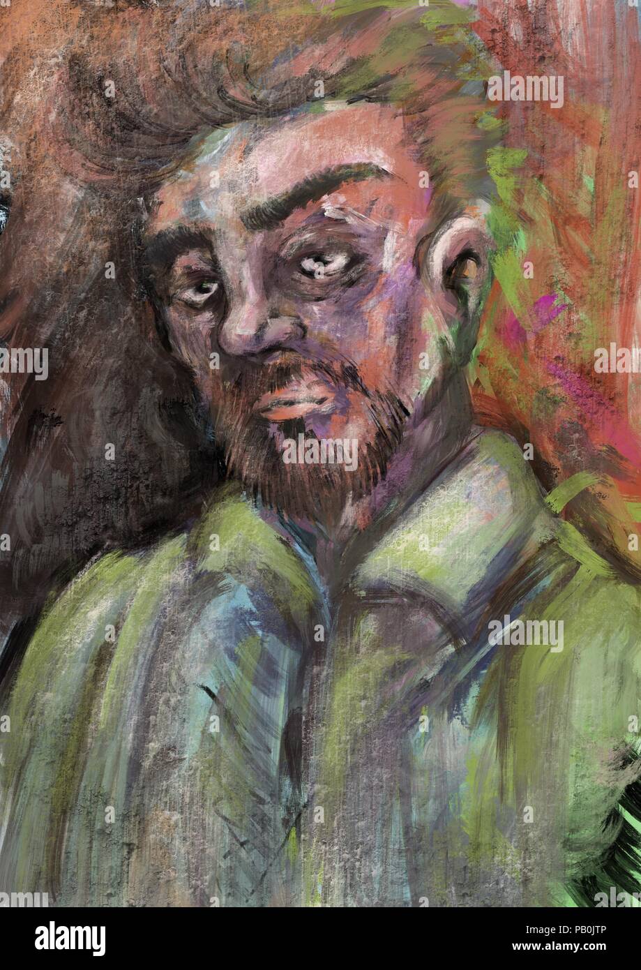 abstract portrait of a man Stock Photo - Alamy