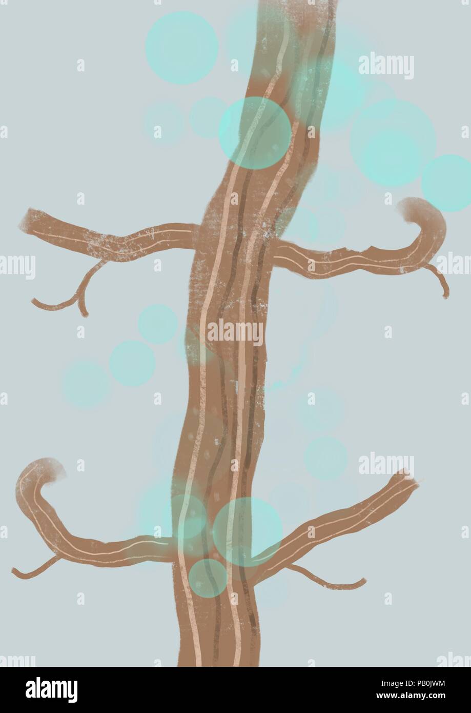 tree element branches etc illustration Stock Photo - Alamy