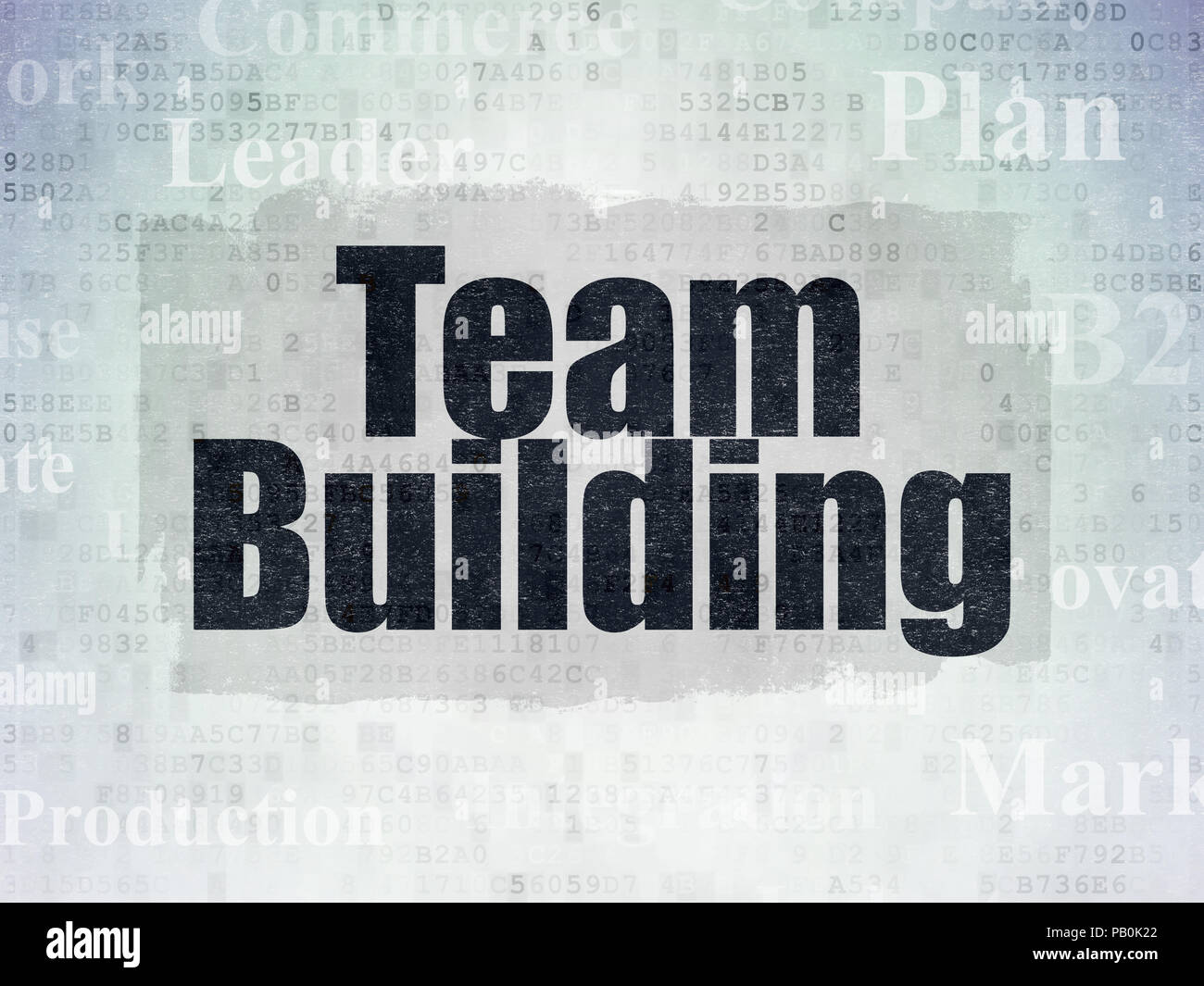 Business concept: Team Building on Digital Data Paper background Stock ...