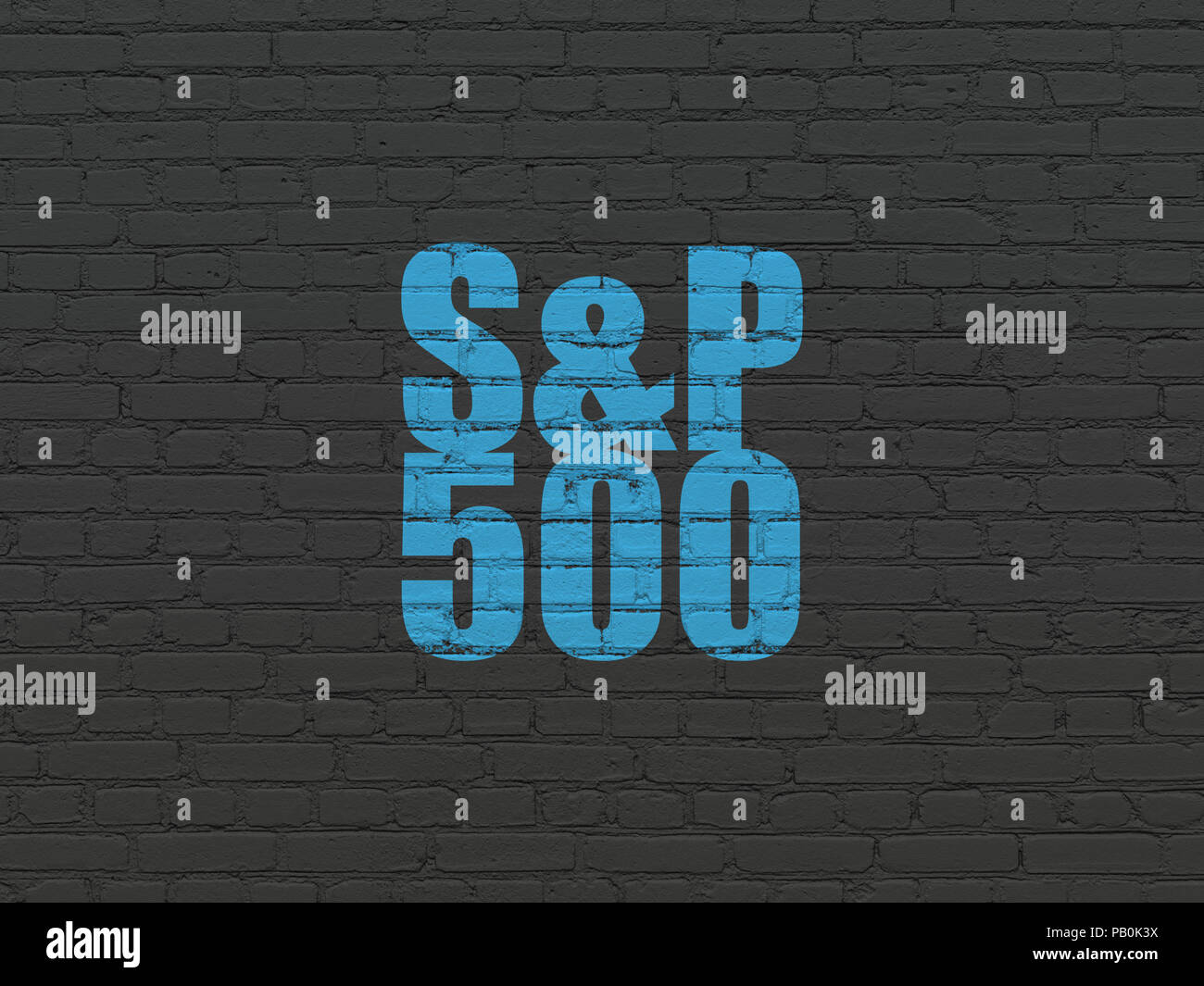 Stock market indexes concept: S&P 500 on wall background Stock Photo ...