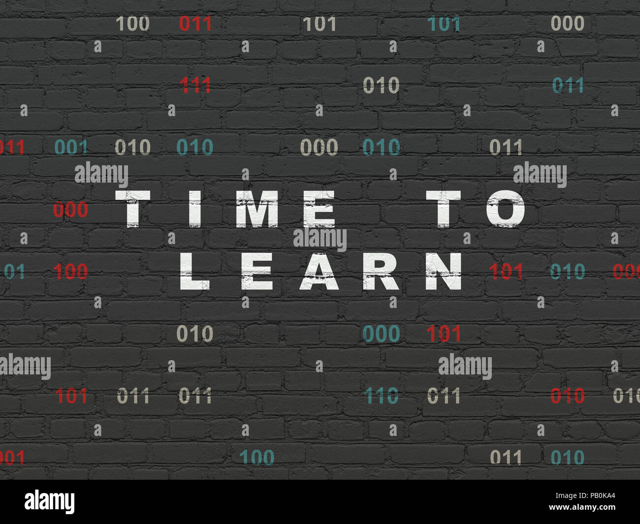 Timeline concept: Time to Learn on wall background Stock Photo - Alamy