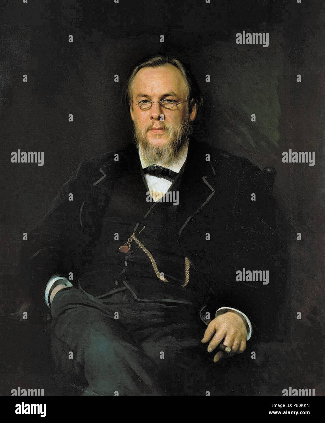 Kramskoy Ivan Nikolaevich - Portrait of Doctor Sergei Petrovich Botkin ...