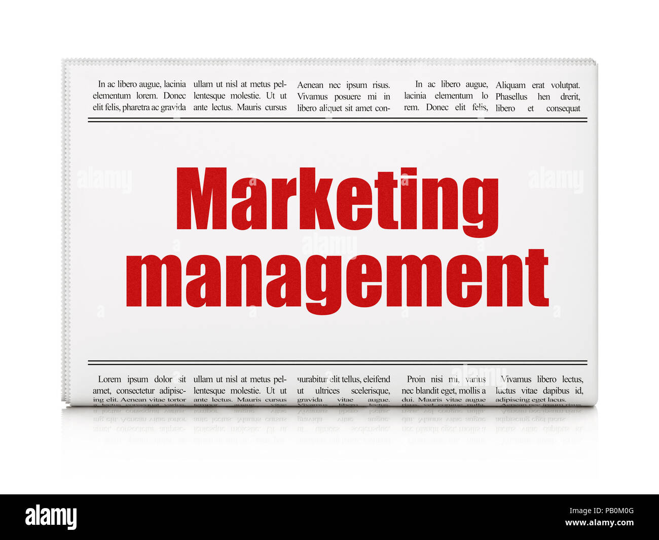 Advertising concept: newspaper headline Marketing Management Stock ...