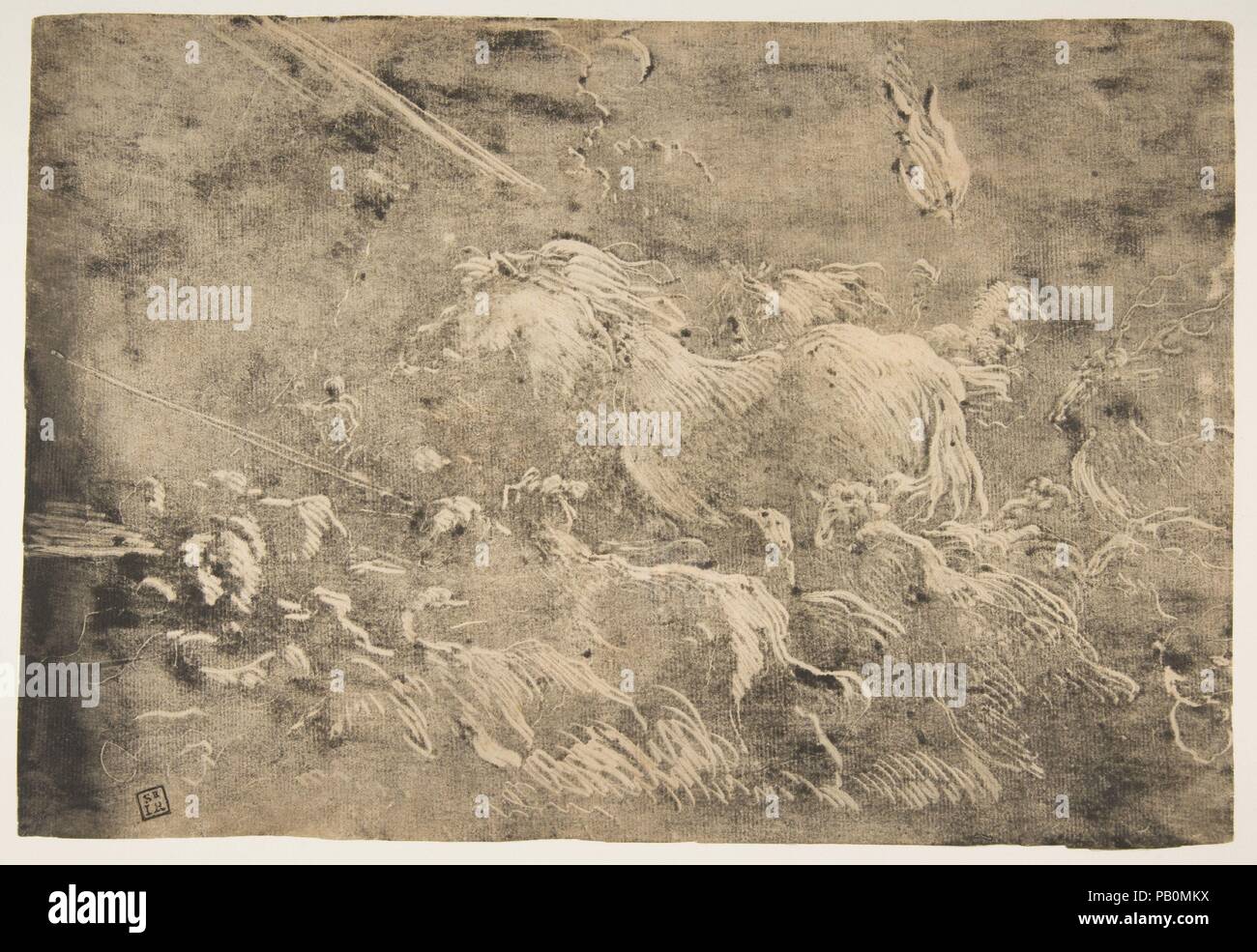 Noah and the animals entering the ark. Artist: Giovanni Benedetto ...