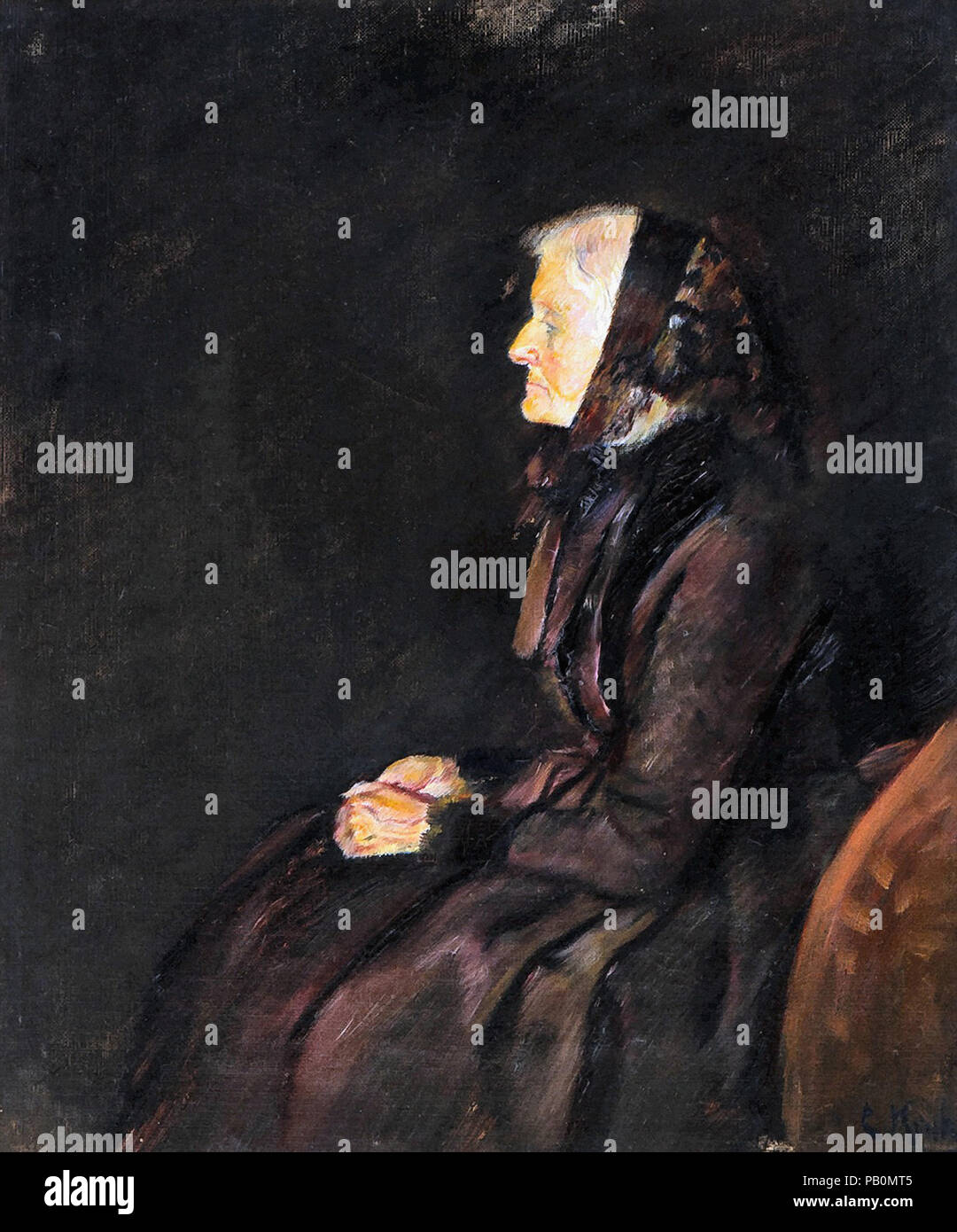 Krohg Christian - Marie Krohg in Profile Stock Photo - Alamy