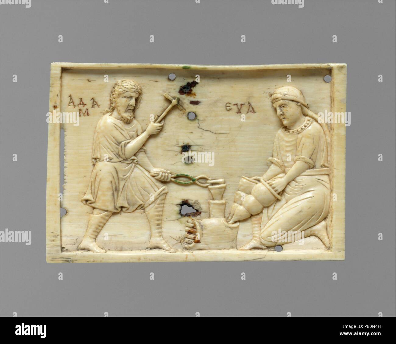 Panels from an Ivory Casket with the Story of Adam and Eve. Culture ...