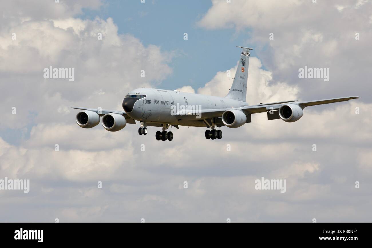 Turkish Air Force KC-135R arriving at RAF Fairford for the 2018 Royal ...