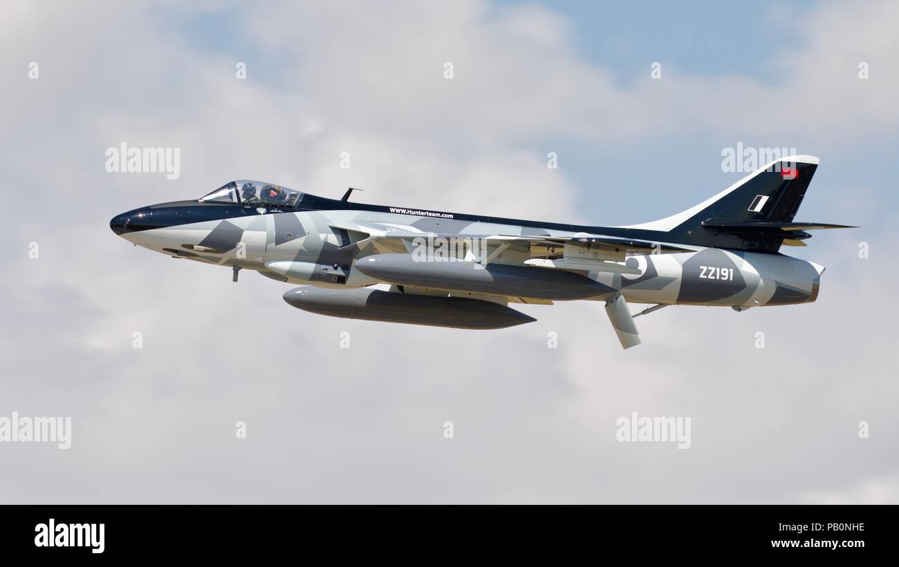 Hawker Hunter F.58 (ZZ191) operated by Hawker Hunter Aviation Ltd based ...