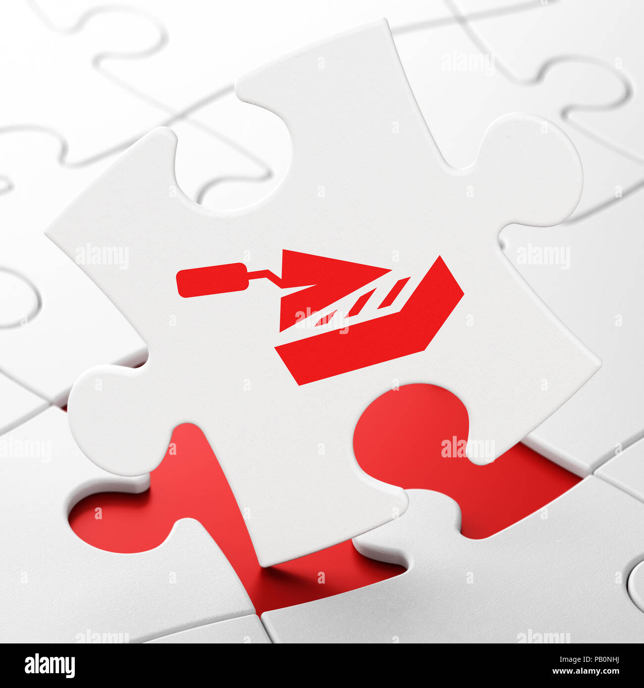 Constructing concept: Brick Wall on puzzle background Stock Photo - Alamy