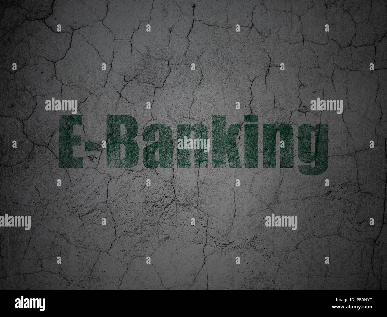 Money concept: E-Banking on grunge wall background Stock Photo - Alamy