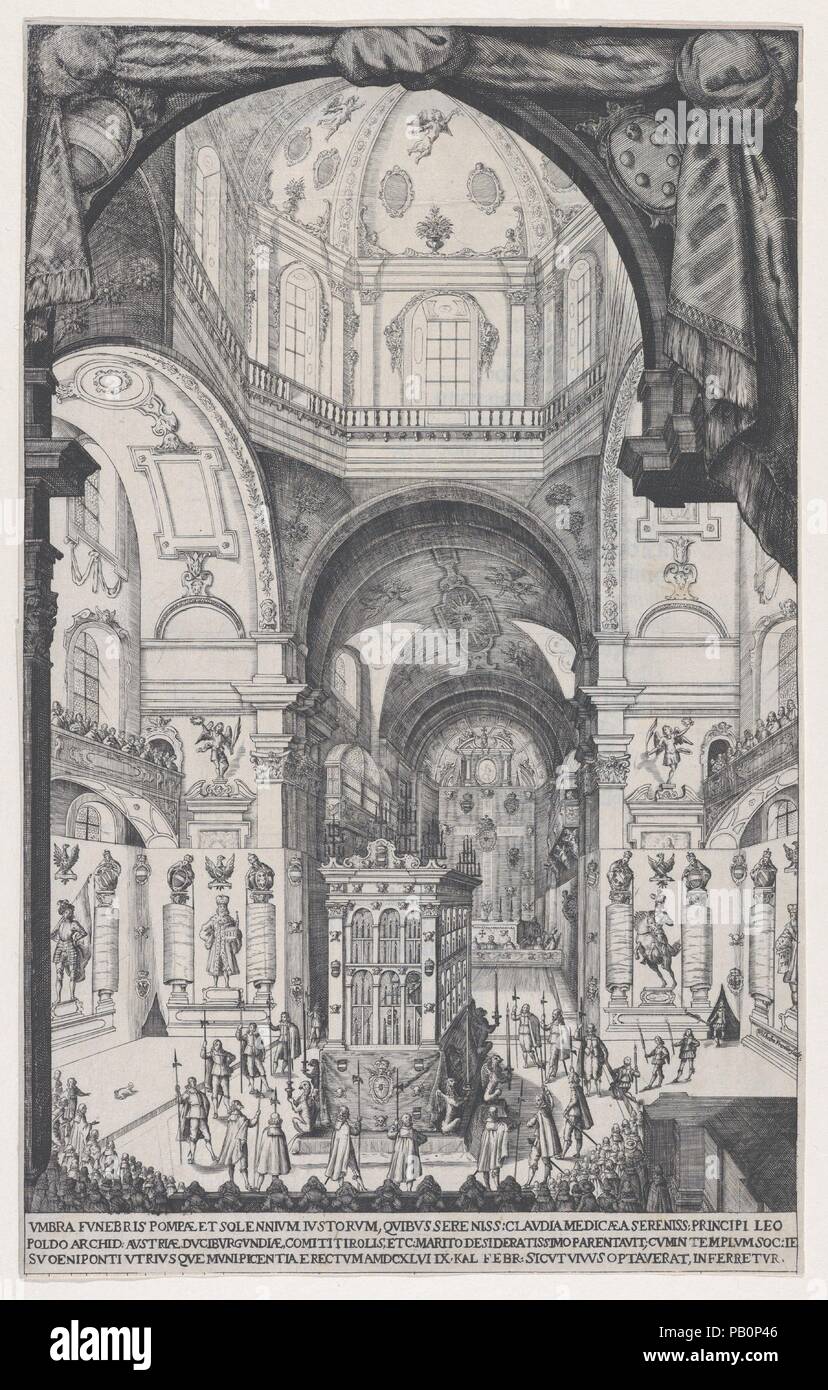 Catafalque of Leopold, Archduke of Austria. Artist: Wilhelm Frommer ...