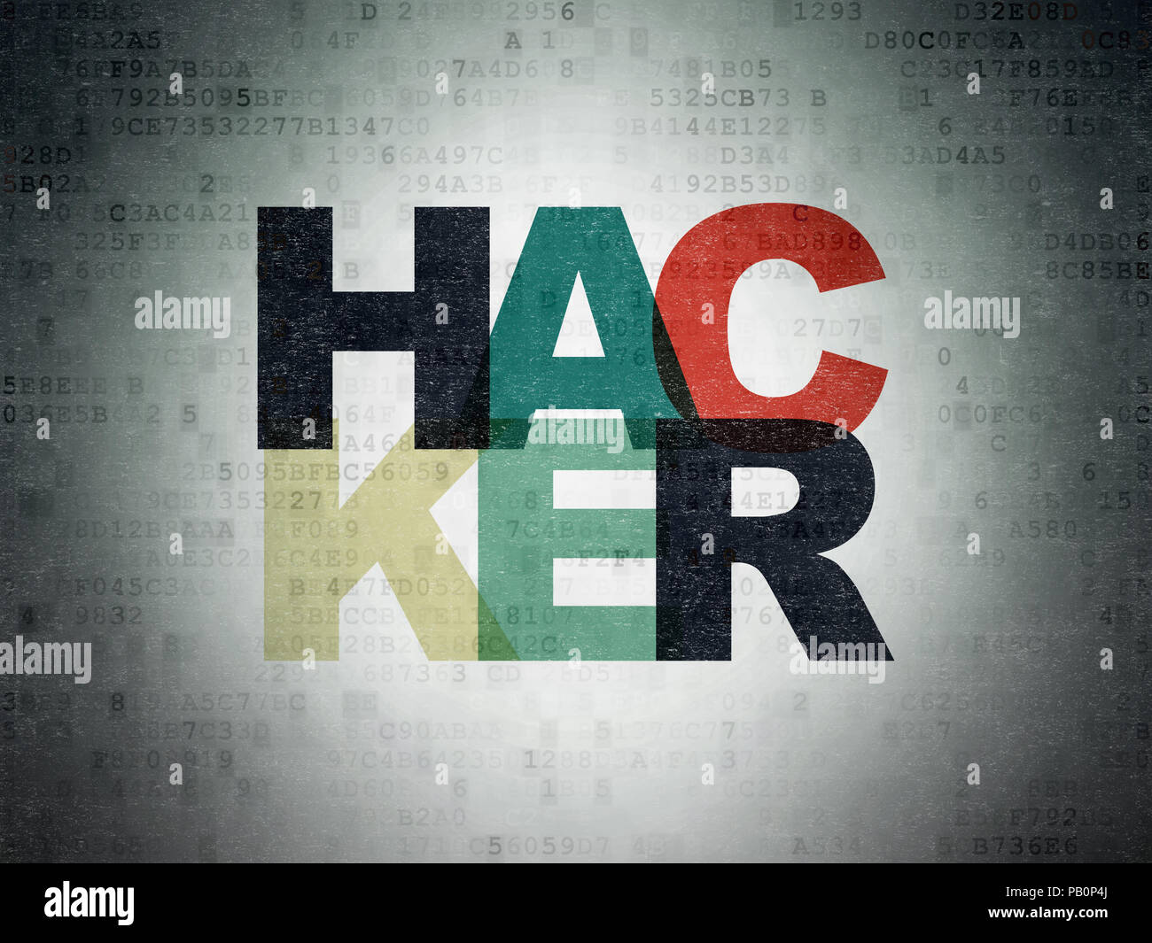 Safety concept: Hacker on Digital Data Paper background Stock Photo - Alamy