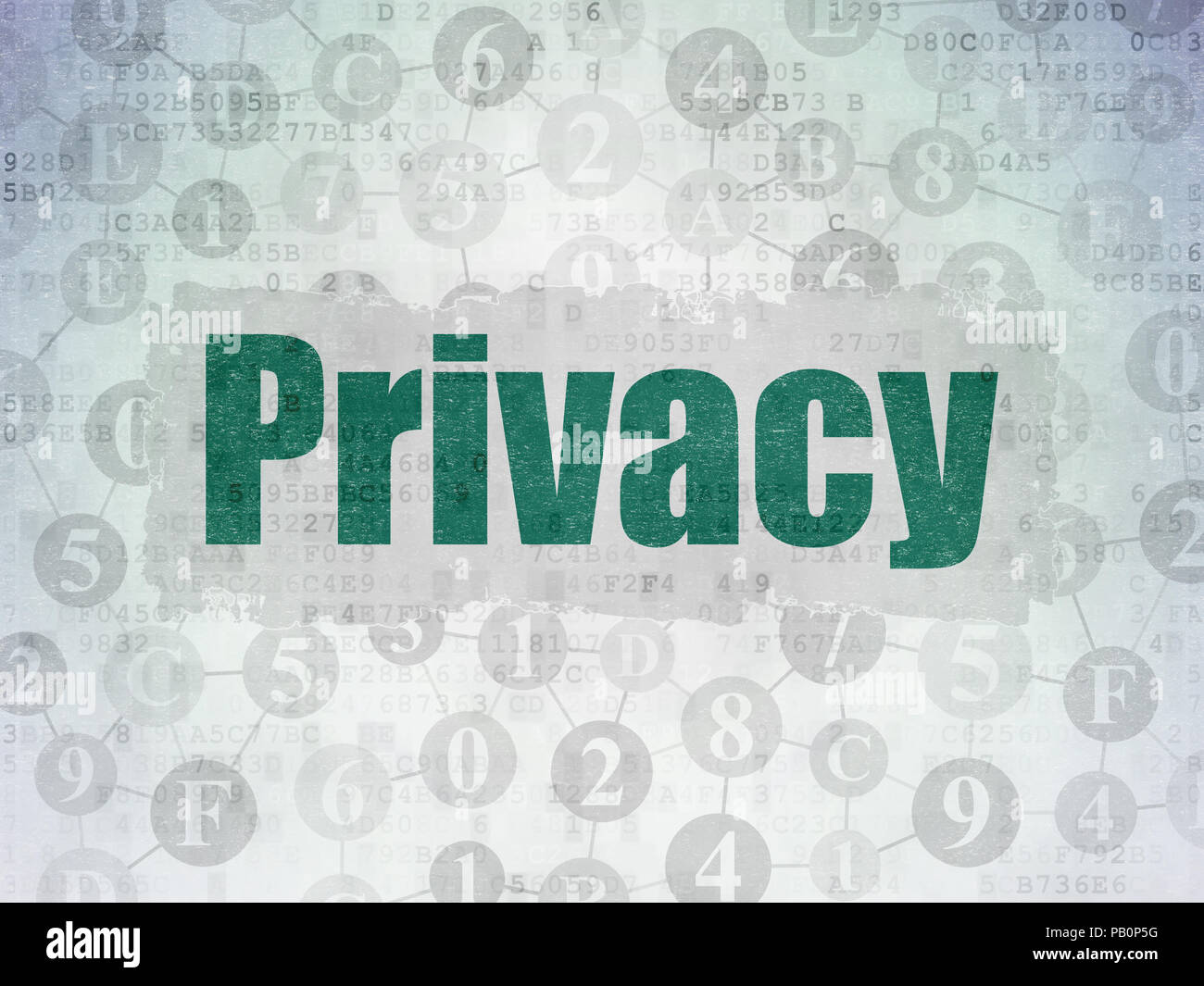 Protection concept: Privacy on Digital Data Paper background Stock ...