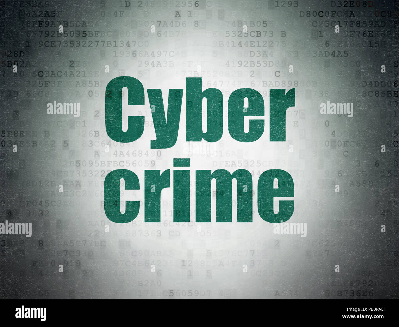 Protection concept: Cyber Crime on Digital Data Paper background Stock ...