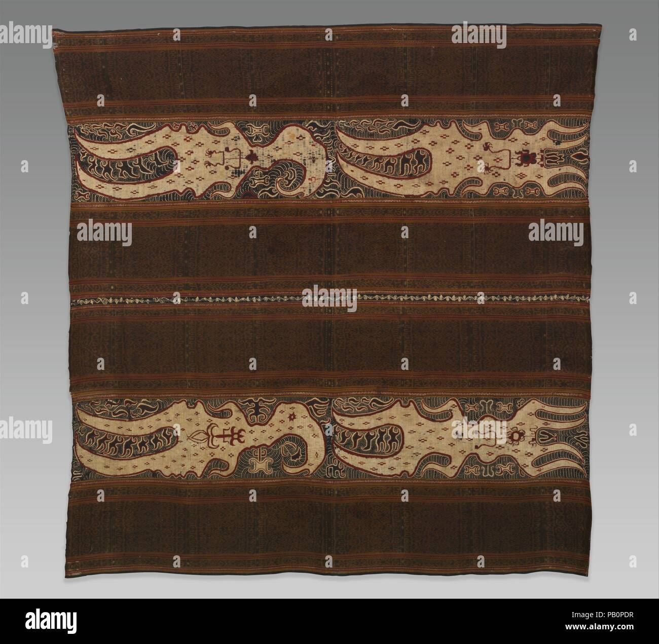 Woman's Ceremonial Skirt (Tapis). Culture: Lampung. Dimensions: L. 52 x ...