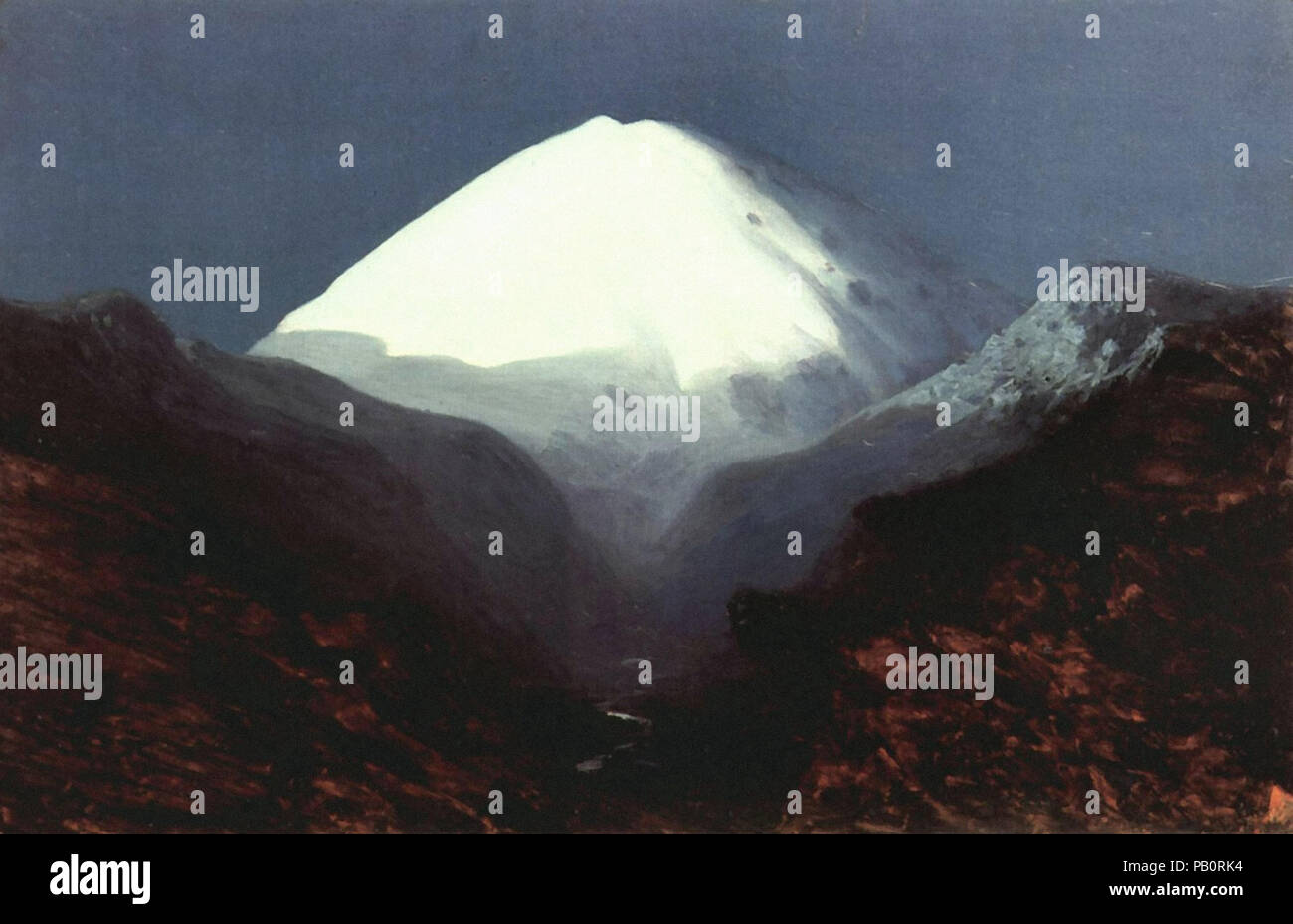 Kuindzhi Arkhip - Elbrus. Moonlit Night Stock Photo - Alamy
