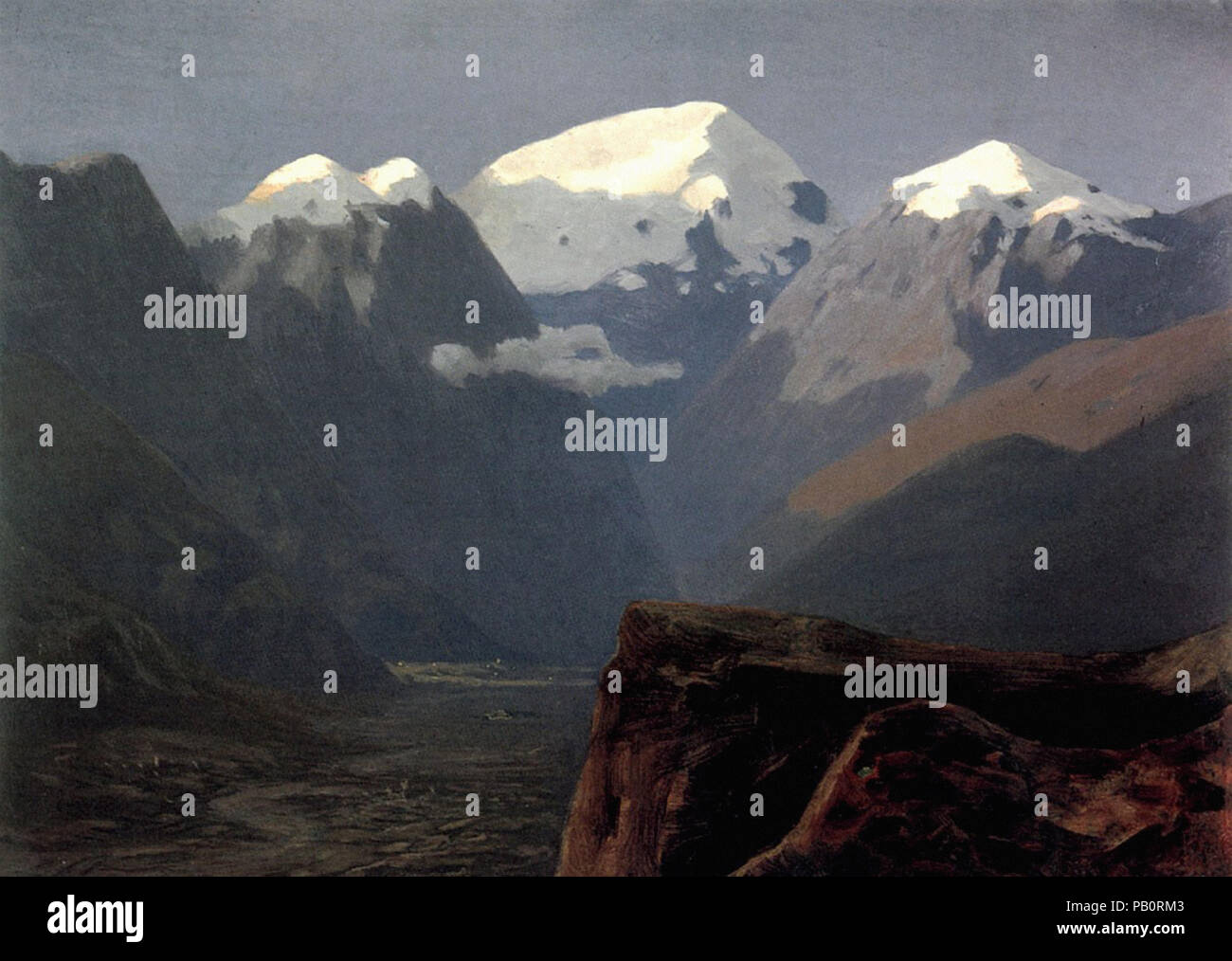 Kuindzhi Arkhip - Snow Peaks. the Caucasus Stock Photo - Alamy