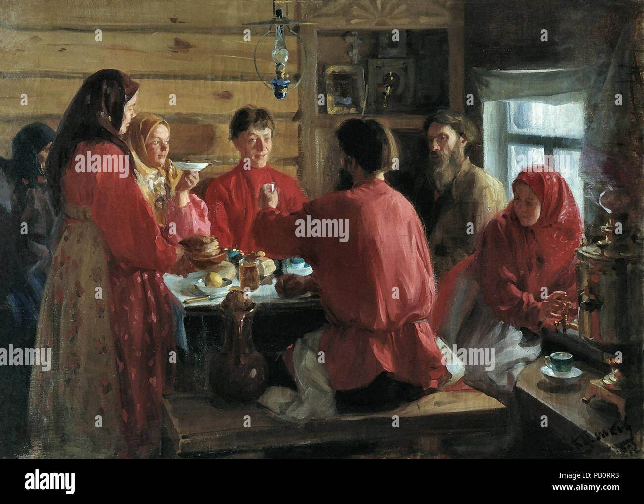 Kulikov Ivan Semionovich - in the Peasant Cottage Stock Photo - Alamy