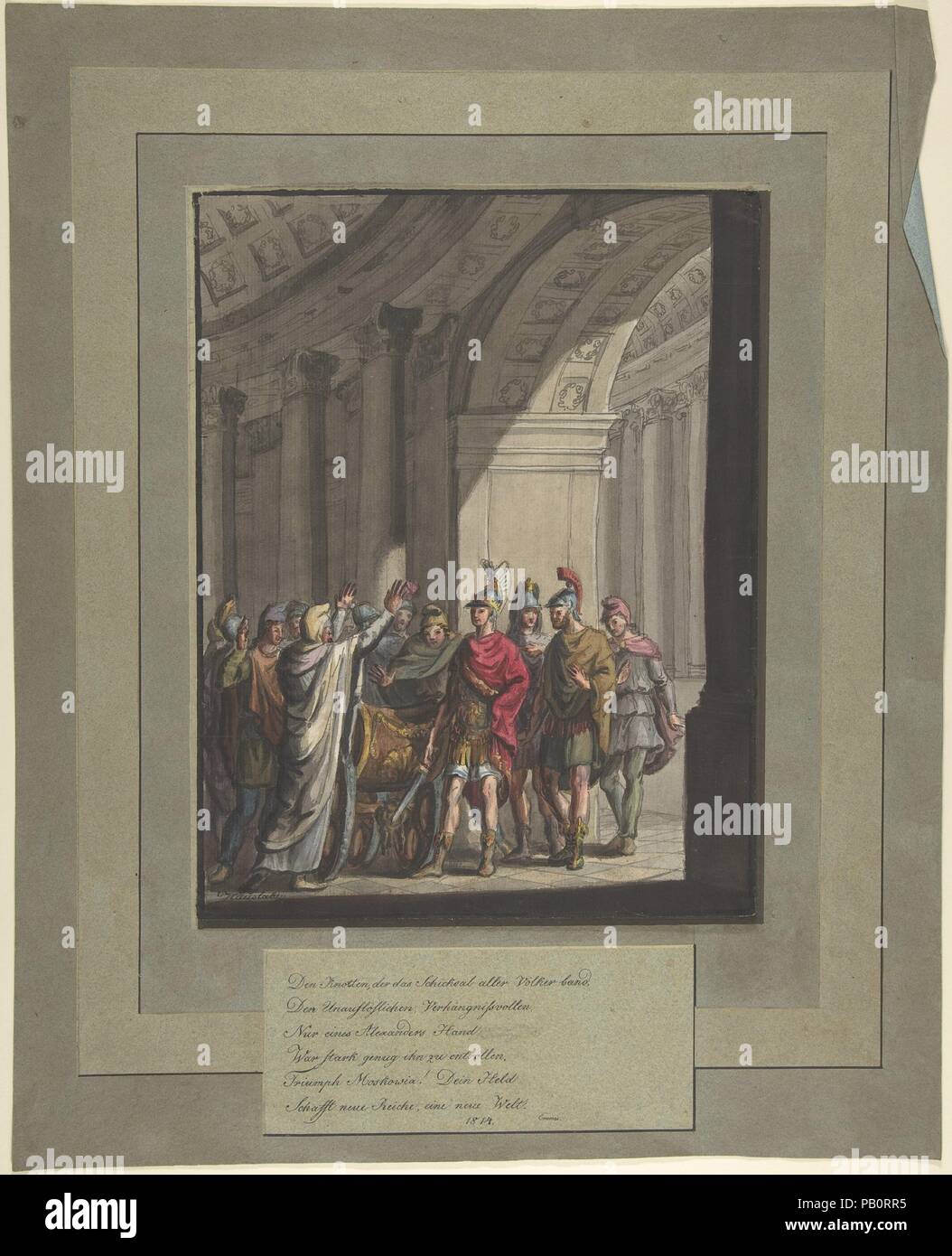 Allegory of Victory of Russians over Napoleon's Army, from a poem by ...