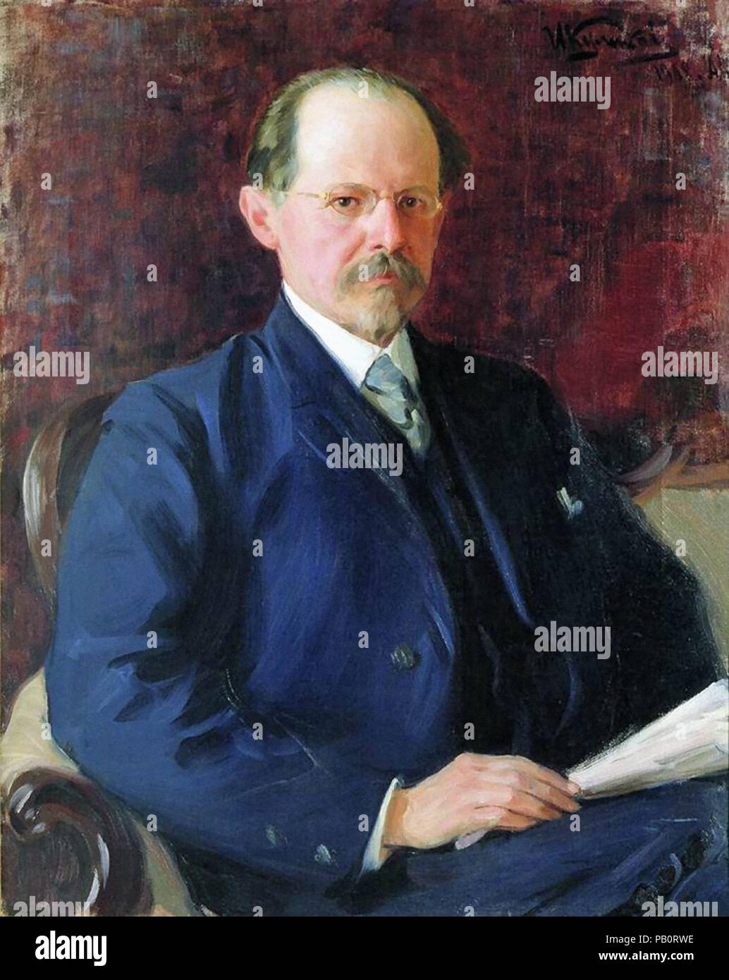 Kulikov Ivan Semionovich - Portrait of S.I. Senkov Stock Photo - Alamy