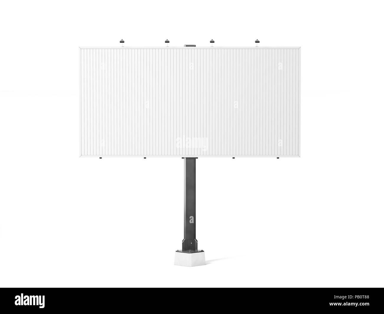 Blank white trivision billboard mockup, 3d rendering. Empty tri vision ...