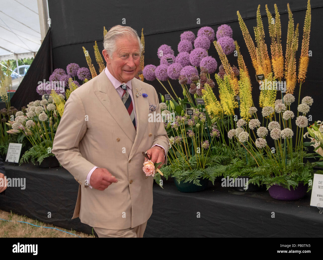 The Prince of Wales during a visit to the Sandringham Flower Show at ...