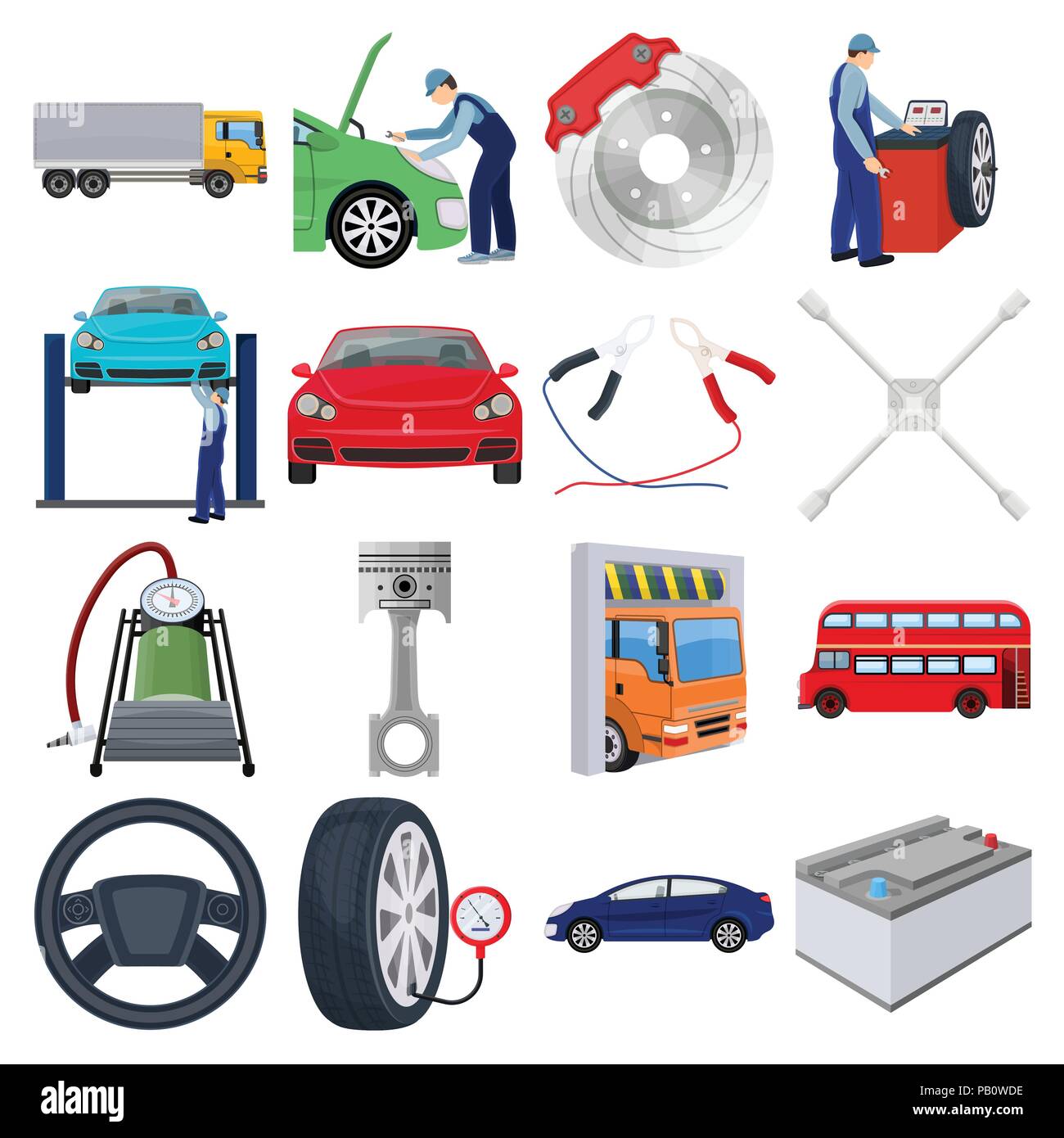 accumulator,adjustment,balancing,bonnet,brake,bus,cable,car,cartoon ...