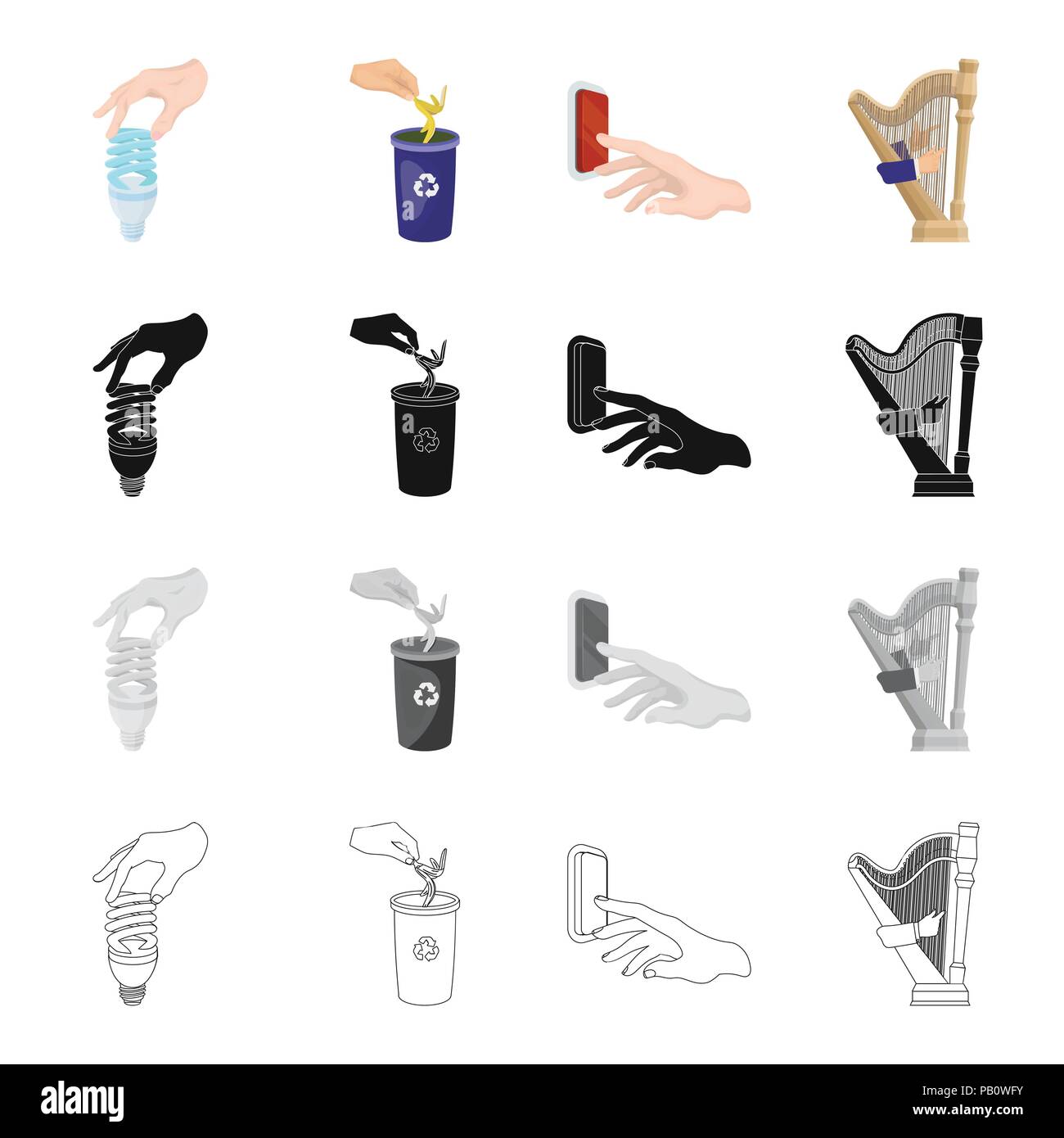 Pressing of garbage Stock Vector Images - Alamy