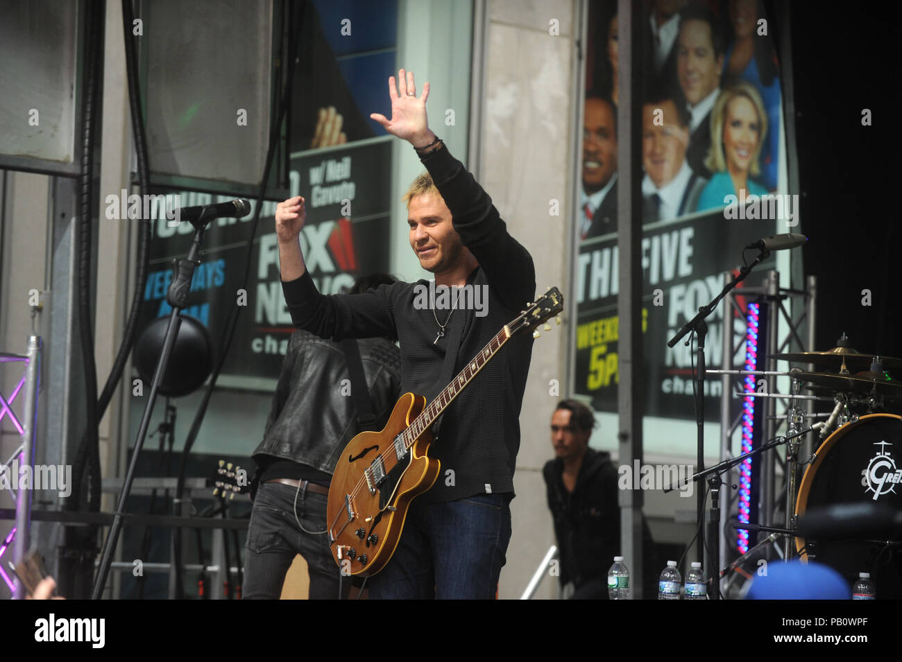 NEW YORK, NY - JUNE 05: (L-R) Musicians Steve Stout, Bryce Soderberg ...