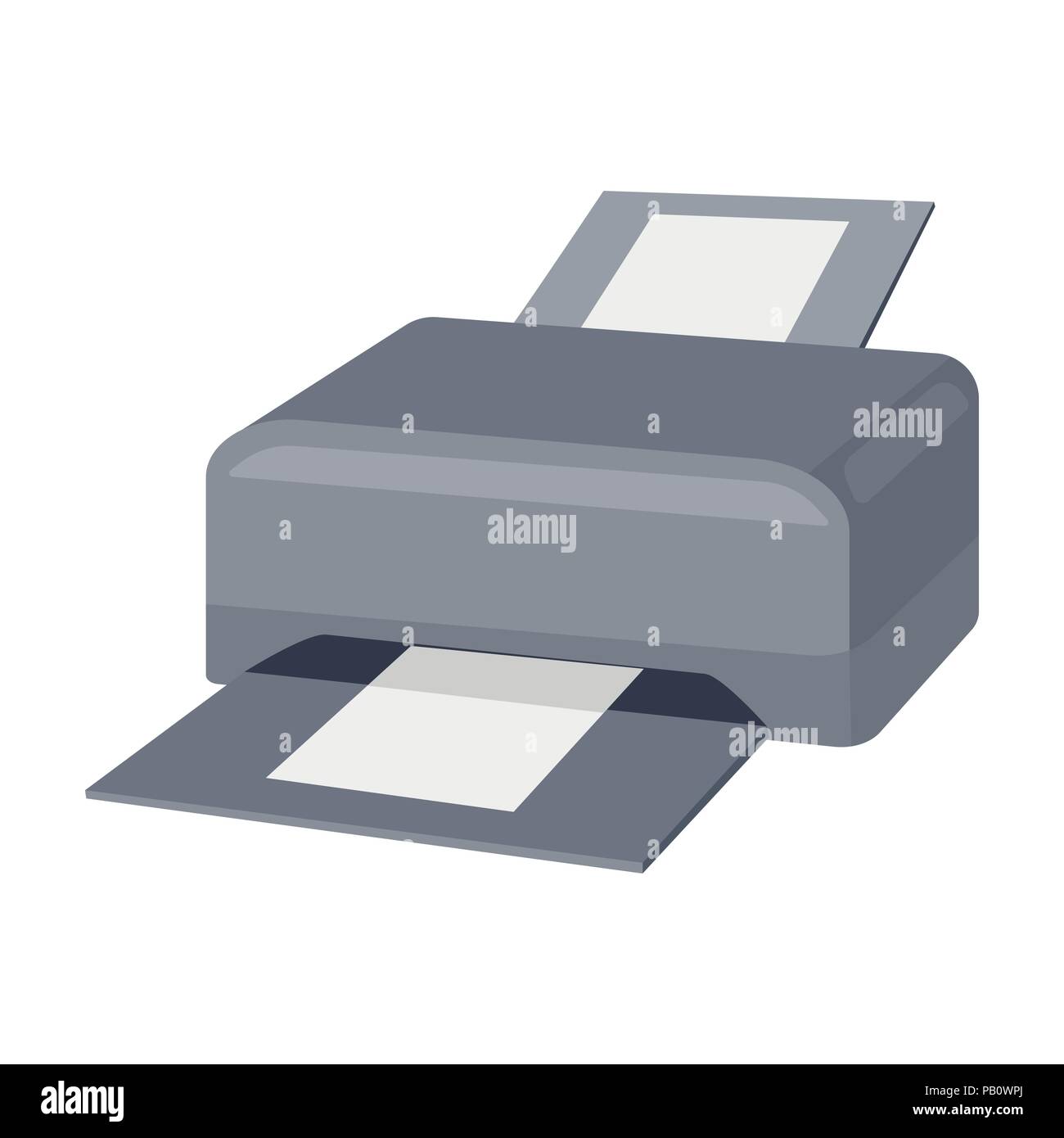 Printer icon in cartoon design isolated on white background. Personal ...