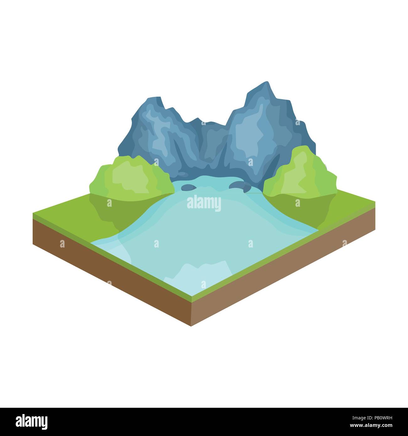 Mountains, rocks and landscape. Relief and mountains single icon in ...