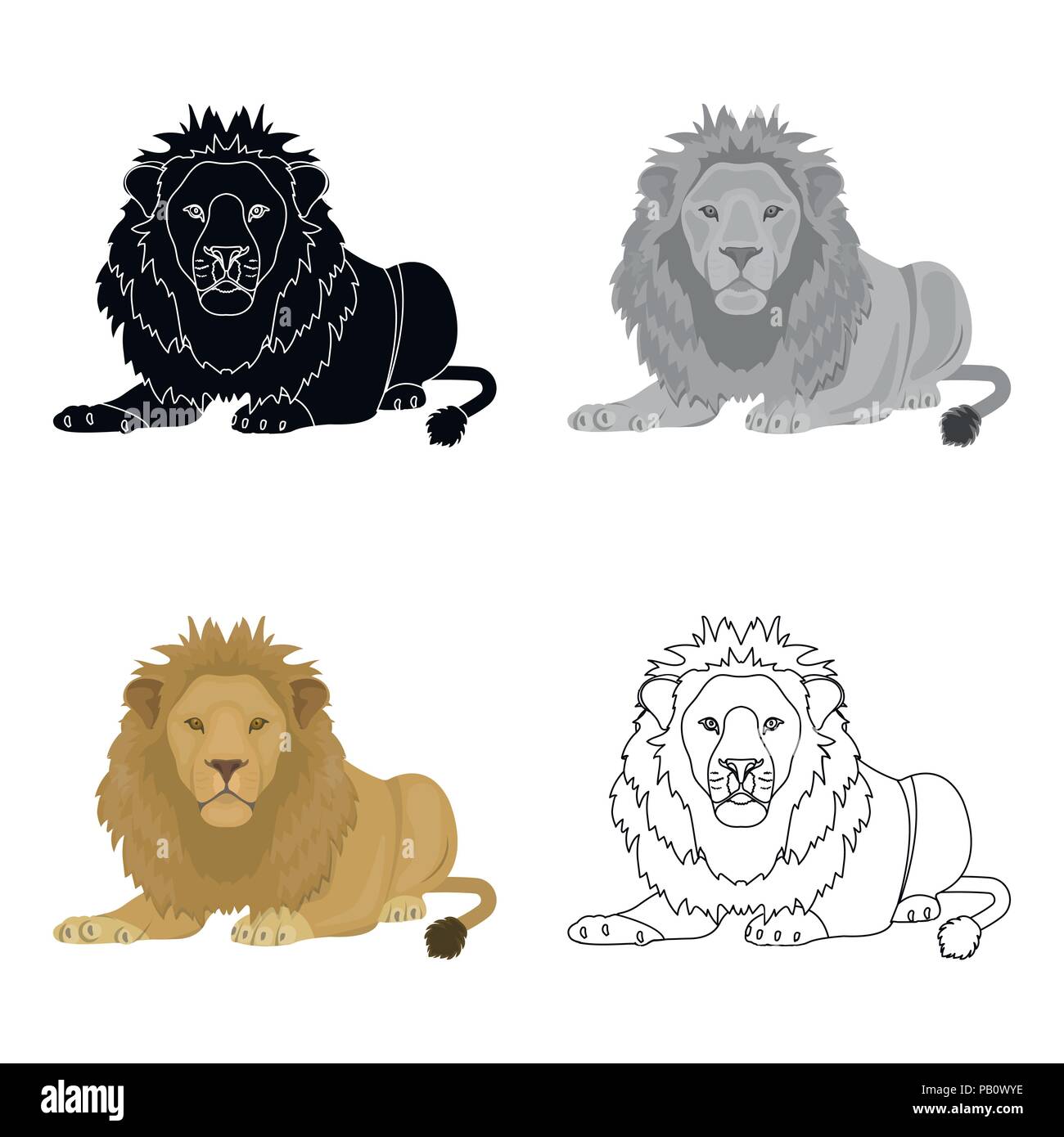 A lion, a wild and ferocious predator. Leo, the king of beasts single ...