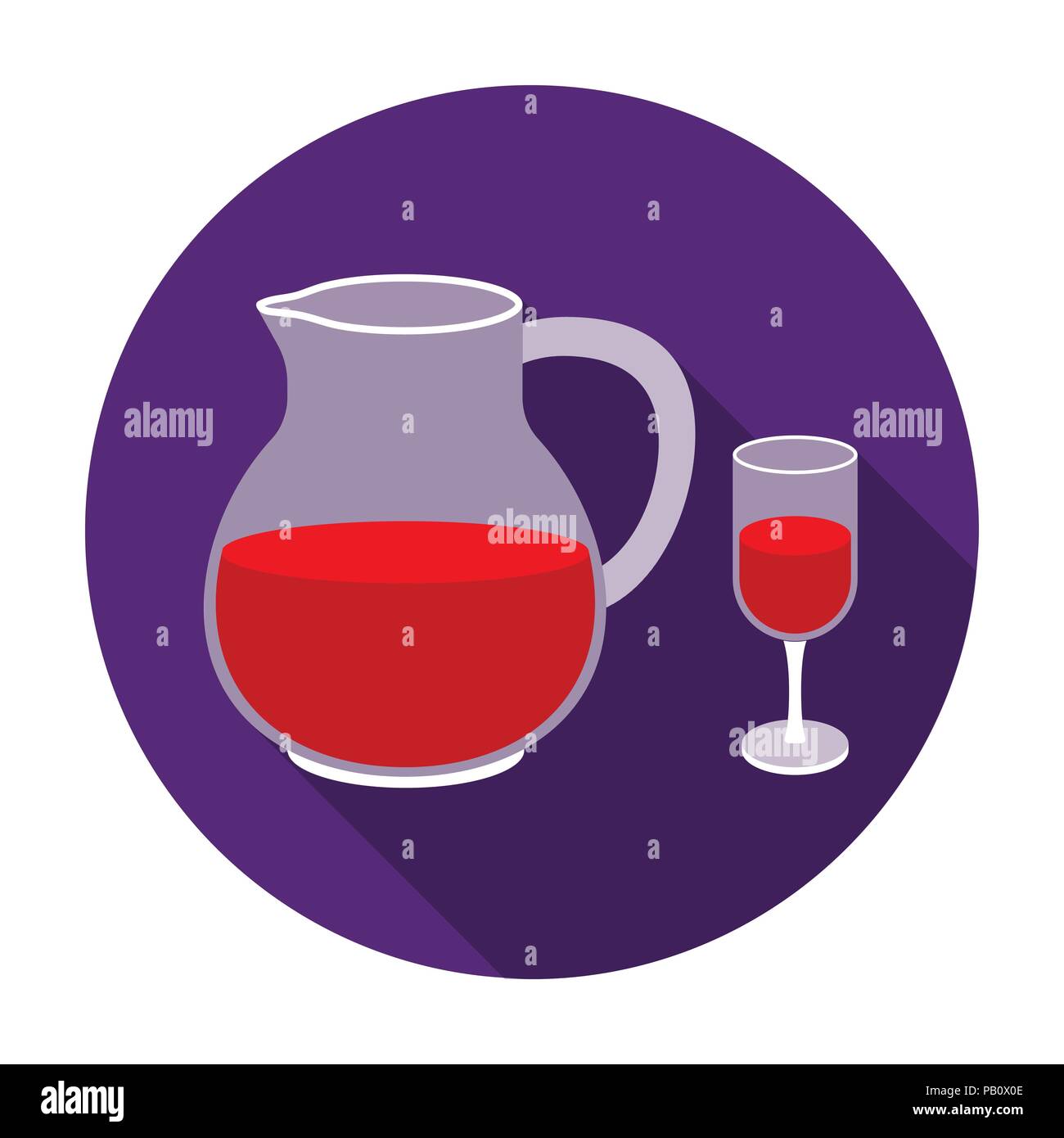 Sangria icon in flat style isolated on white background. Alcohol symbol ...
