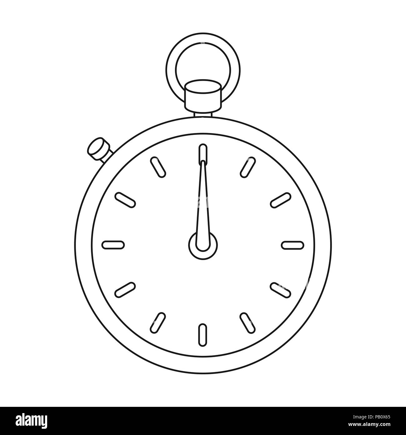 Boxing stopwatch icon in outline style isolated on white background ...