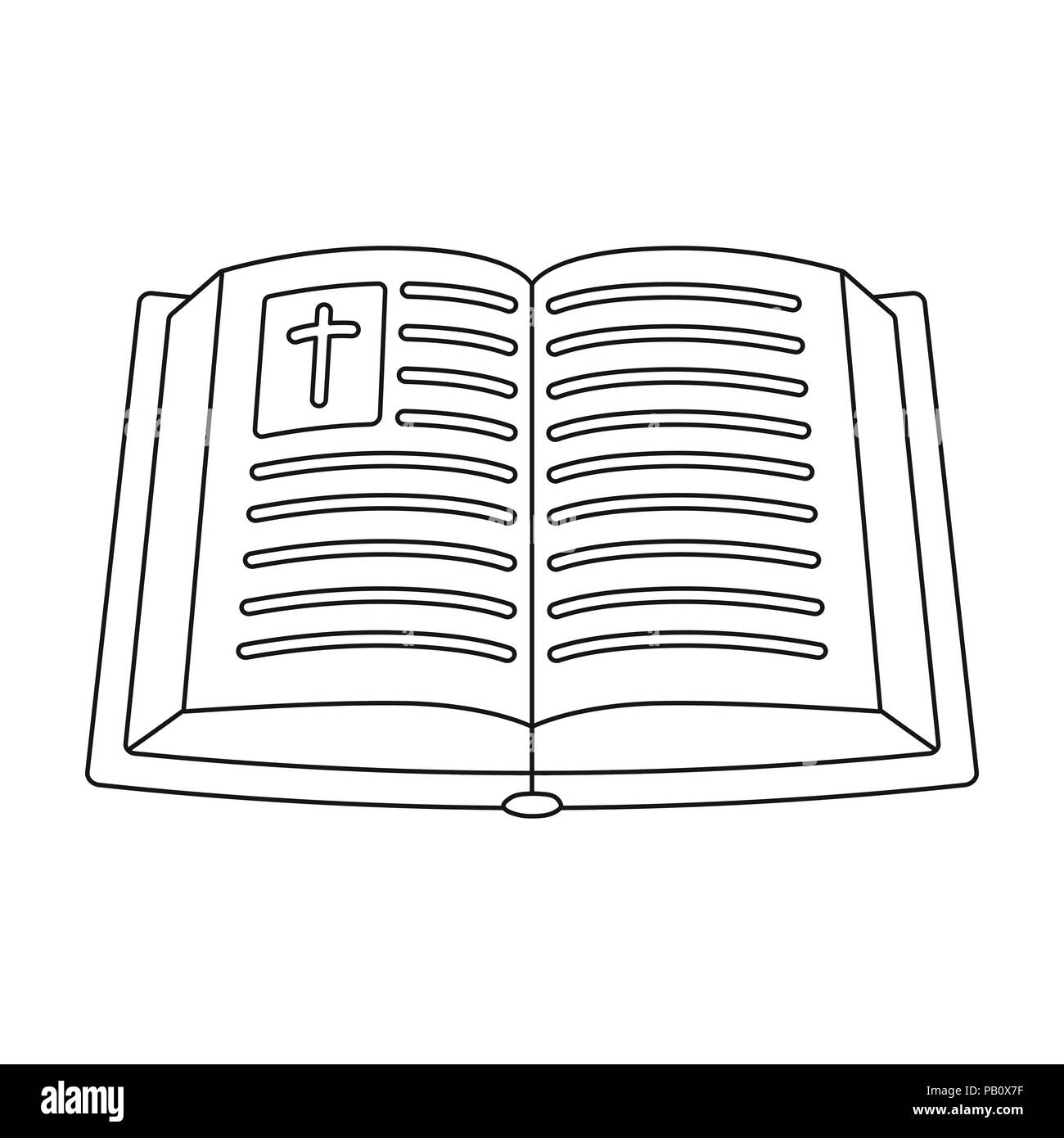 Icon jesus christ open bible Black and White Stock Photos & Images - Alamy