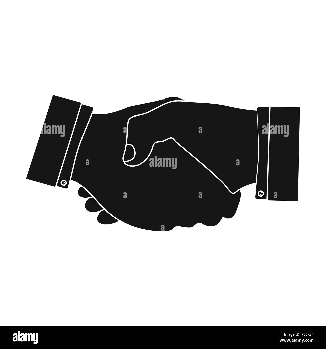 Handshake. E-commerce single icon in black style vector symbol stock ...