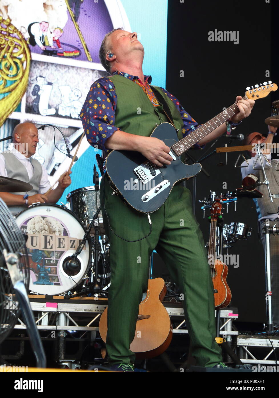 London, UK. Squeeze at the British Summertime Festival at Hyde Park ...