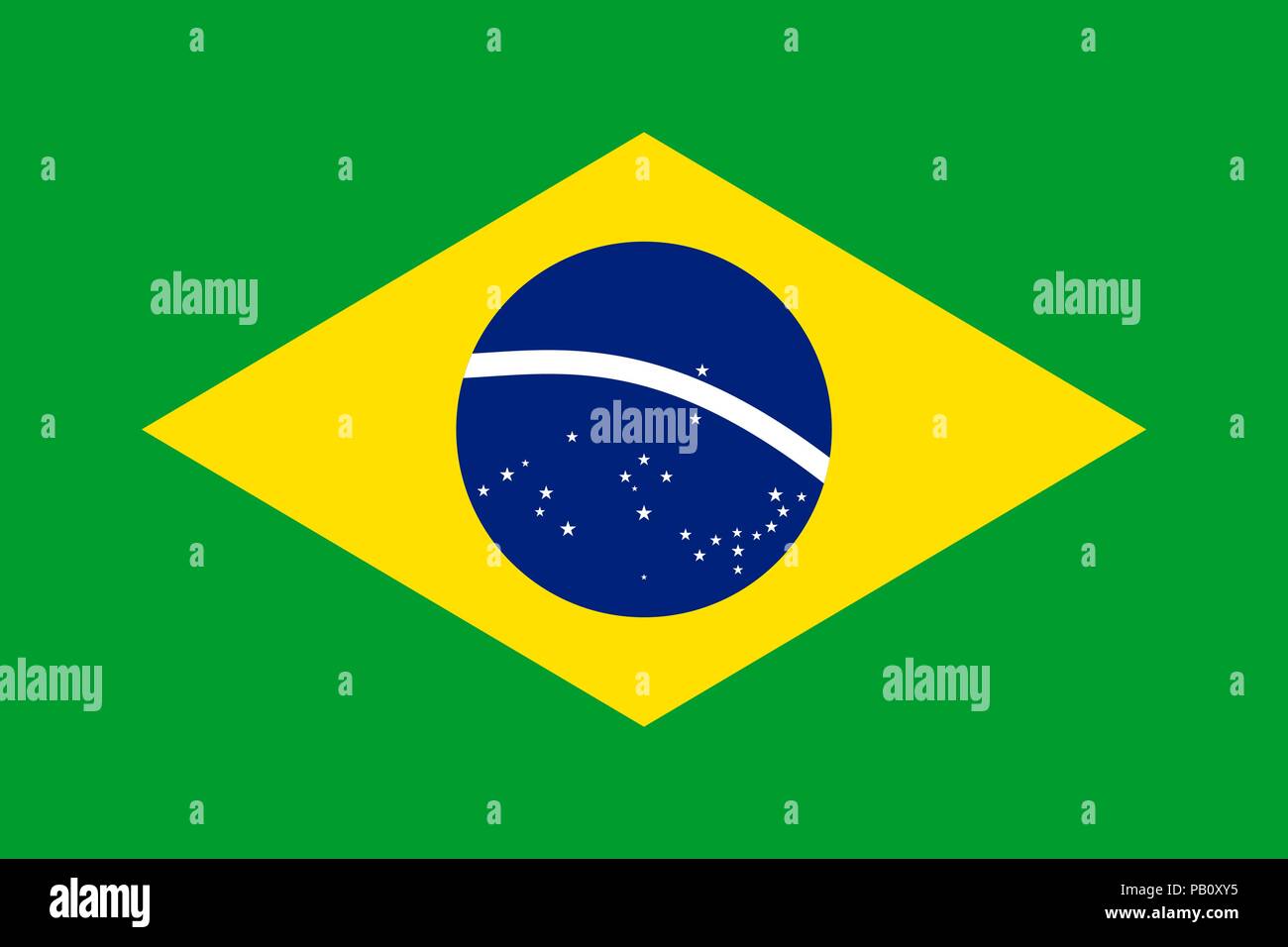 Flag of Brazil. Symbol of Independence Day, souvenir soccer game ...