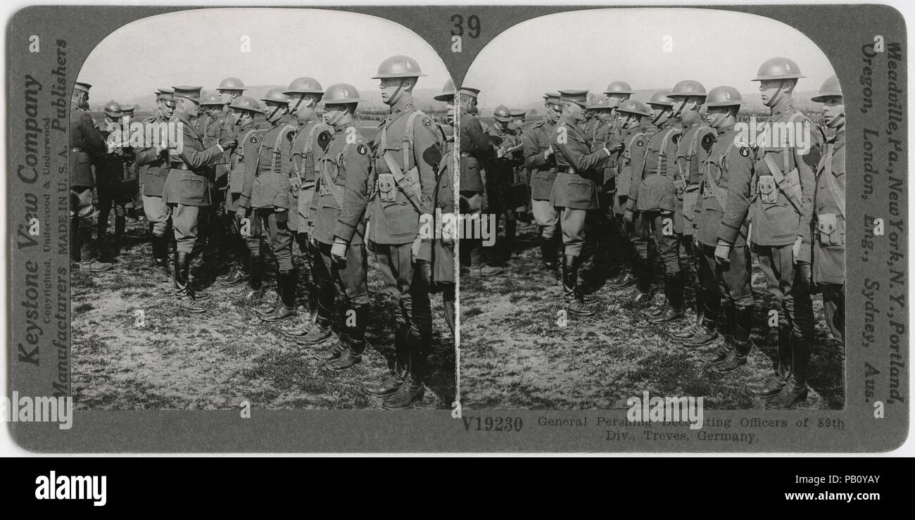 General Pershing Decorating Officers of 89th Division, Treves, Germany ...