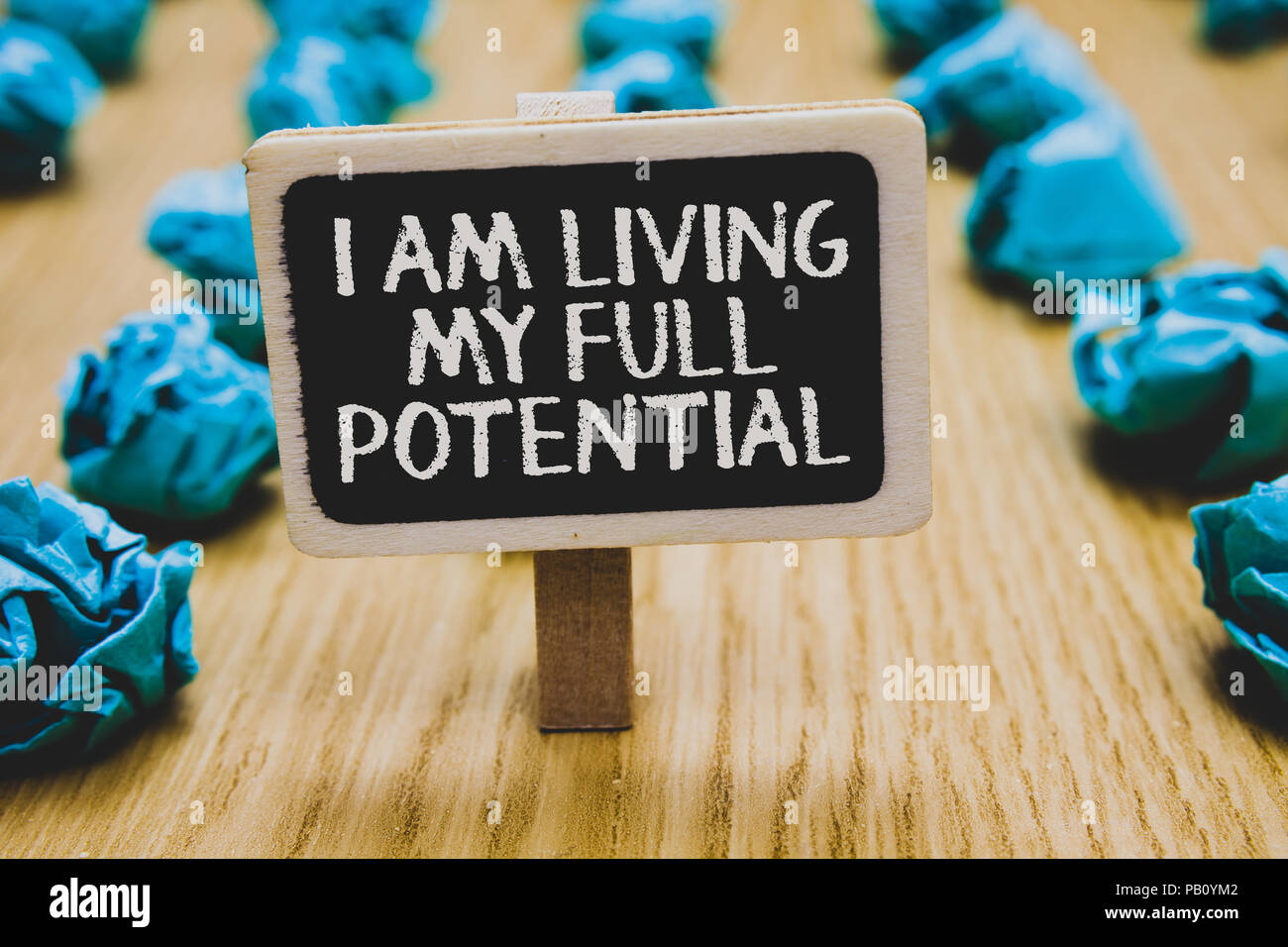 Handwriting text writing I Am Living My Full Potential. Concept meaning ...