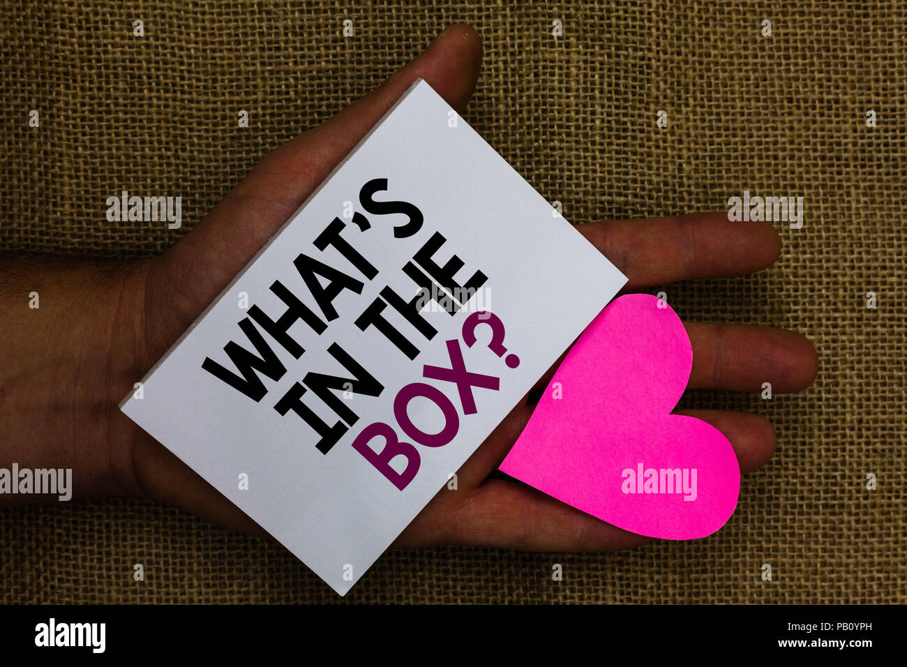 Word writing text What s is In The Box question. Business concept for ...